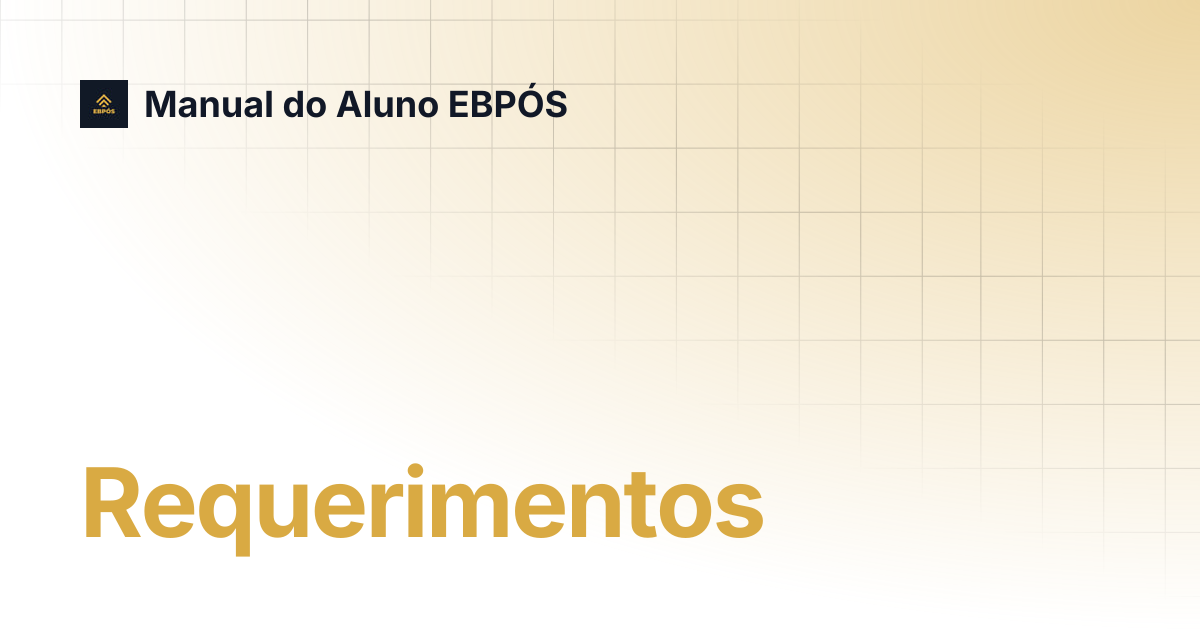 Requerimentos Manual Do Aluno Ebpós